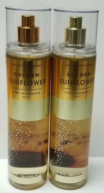 BATH & BODY Works GOLDEN SUNFLOWER Fine Fragrance Mist 8 fl oz × 2, New ...