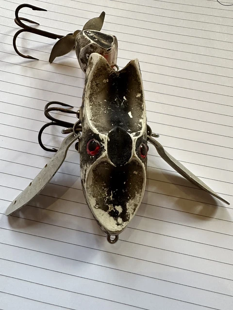 VINTAGE JOINTED wooden hi fin Hawg Buster - High Fin Lure PRICED TO ...