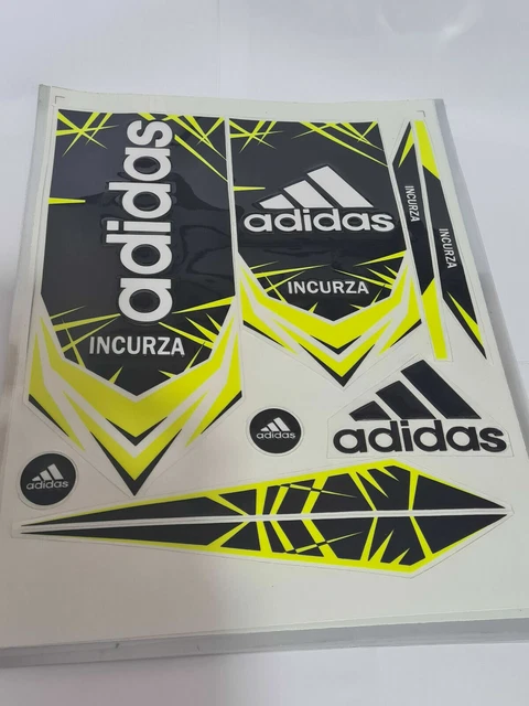 *3D EMBOSSED* ADIDAS INCURZA YELLOW/BLACK CRICKET BAT STICKER. ONE ...
