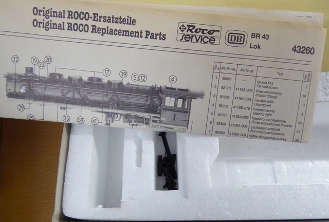 ROCO 43262 EMPTY Packaging Steam Br 44, 043, 43 DRG, DB, Dr Epoch 2-4 ...
