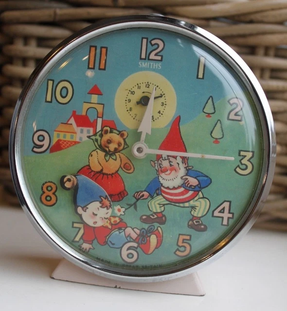 NODDY CLOCK - Vintage 1950s Smiths Noddy & Big Ears Alarm Clock FULLY ...