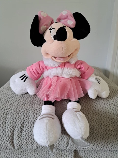 MINNIE MOUSE 17& Disney Store 2011 Ice Skating Soft Toy Plush Stuffed ...