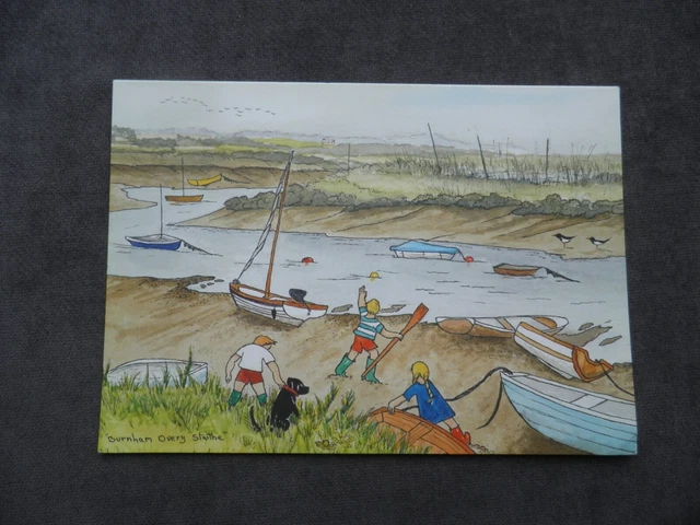 ART POSTCARD OF Burnham Overy Staithe, Norfolk, By Artist Hazel Ashley ...