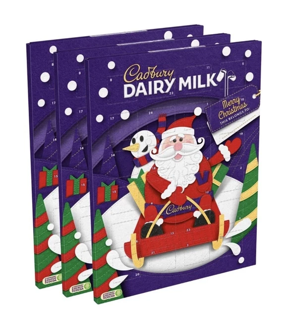 CADBURY DAIRY MILK Chocolate Advent Calendar 90g, Christmas Gift Kids £ ...