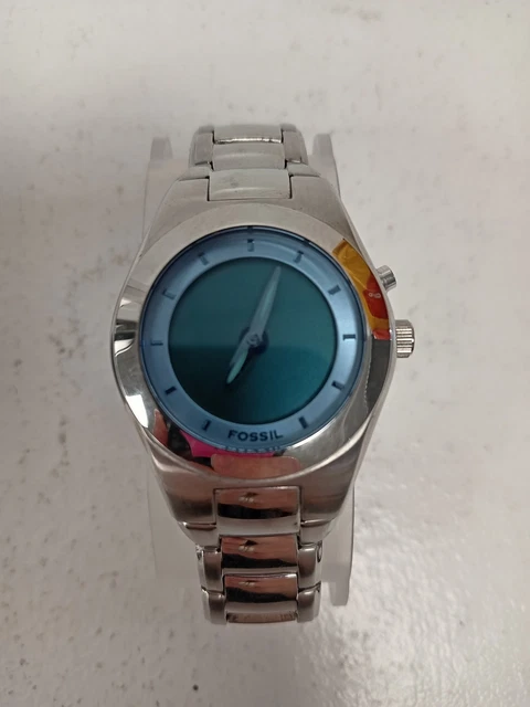 FOSSIL BIG TIC BG-1067 300508 Men's Watch Stainless Steel Blue Face Quartz Boxed EUR 42,03 ...