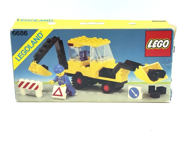 LEGO TOWN 6686 Bagger Backhoe Legoland Vintage Full Boxed Rare # NS EUR ...
