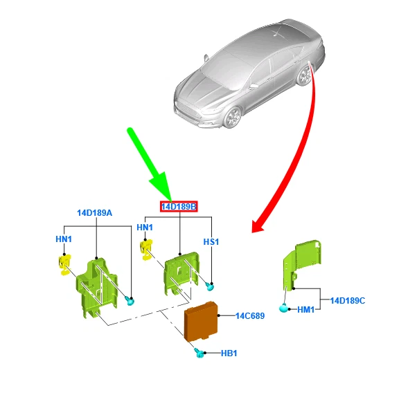 FORD MONDEO MK5 Blind Spot Sensor Module Bracket 4999833 NEW GENUINE £ ...