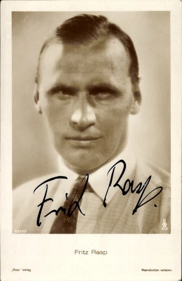 AK SCHAUSPIELER FRITZ Rasp, in Metropolis, Autogramm - 11188224 EUR 101 ...