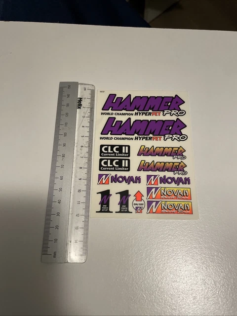 NOVAK HAMMER PRO ESC Decal Set Logo Sticker Sheet Team Associated RC10 ...