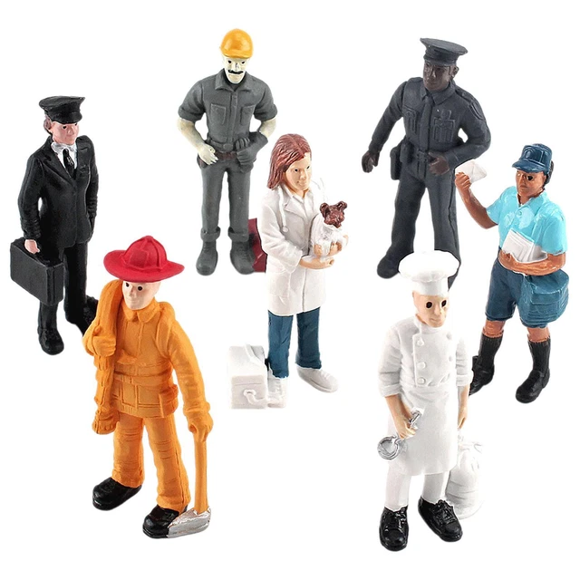 SIMULATION MINIATURE PEOPLE Model Figurines Micro Scene Decor Mini ...