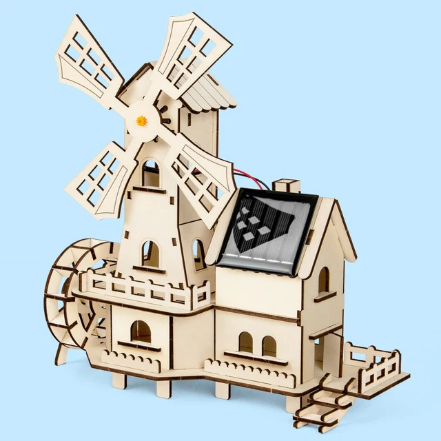 SOLAR ENERGY SCIENCE Kit For Kids With Diy Dutch Windmill And Physics ...