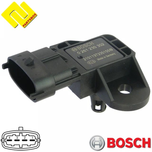 BOSCH 0261230302 INTAKE manifold pressure sensor map, for Alfa Romeo ...