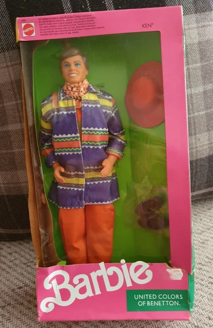 UNITED COLOURS OF BENETTON Vintage 90s Mattel Barbie Doll Ken 1990 ...