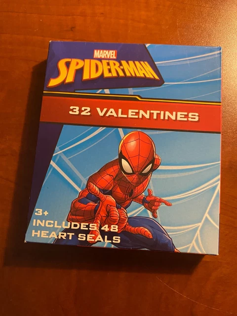 DISNEY JUNIOR MARVEL Spider-man 32 Valentines day cards 48 Included ...