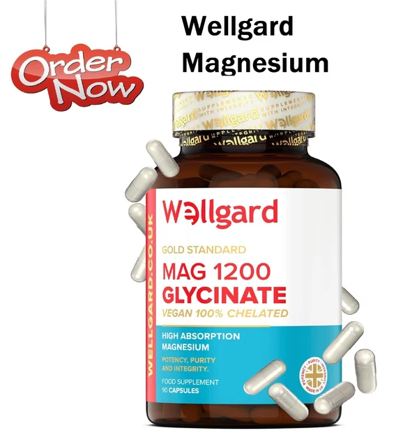 WELLGARD MAGNESIUM GLYCINATE, Mag 1200, High Strength Magnesium ...