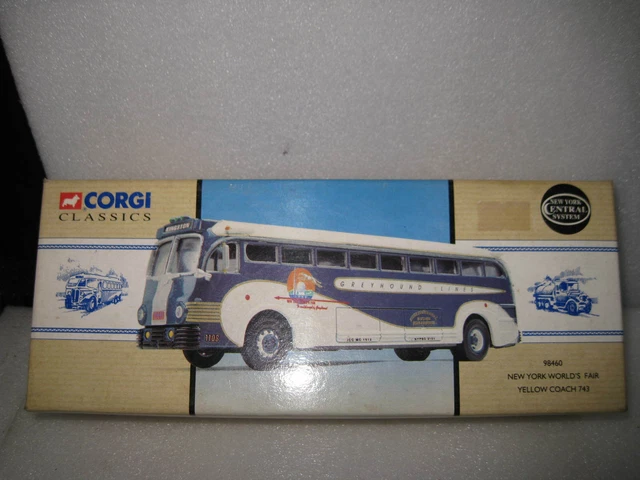CORGI CLASSICS YELLOW Coach Bus New York World's Fair Greyhound Lines ...
