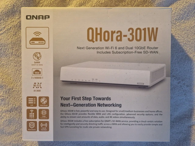 QNAP QHORA-301W NEXT-GENERATION Wi-Fi 6 Dual-port 10GbE SD-WAN Router £ ...