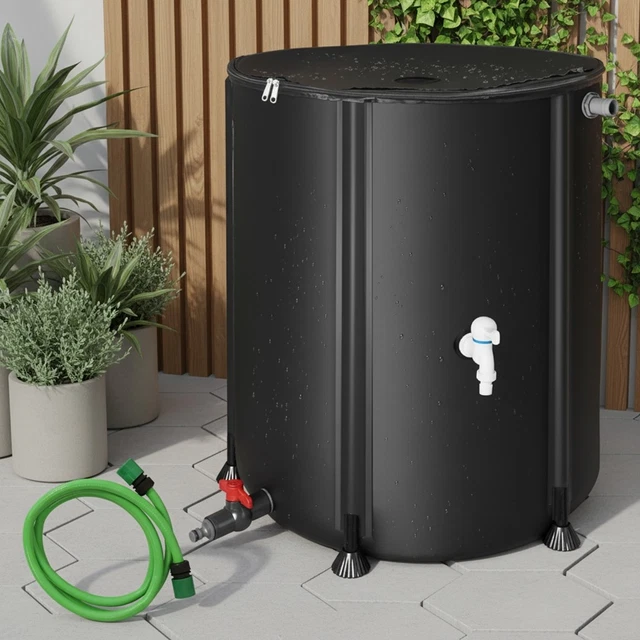 250L KLAPPBARE REGENTONNE Regenfass Regenwassertank Zisterne Tonne Fass ...