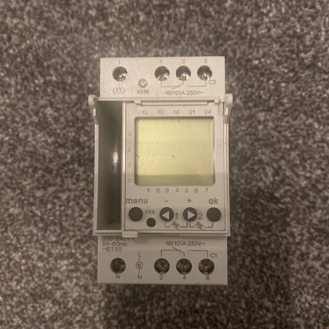 MERLIN GERIN MULTI9 7 Day Din Rail Digital Timer 15722 £25.00 - PicClick UK