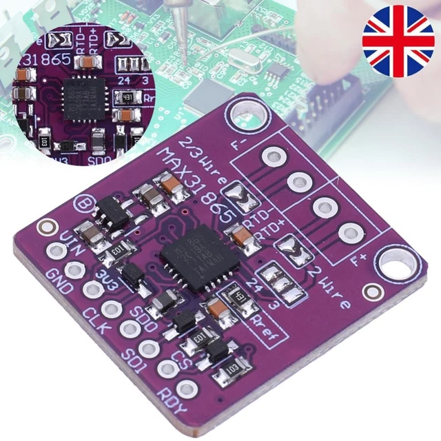 MAX31865 PT100/PT1000 RTD Digital Converter Board Sensor Converter £6. ...
