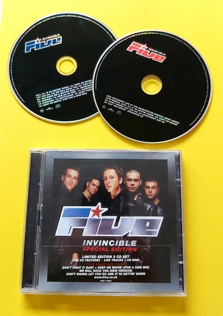 FIVE - INVINCIBLE (SPECIAL EDITION) ORIGINAL 2 x CD ALBUM SET (2000 ...