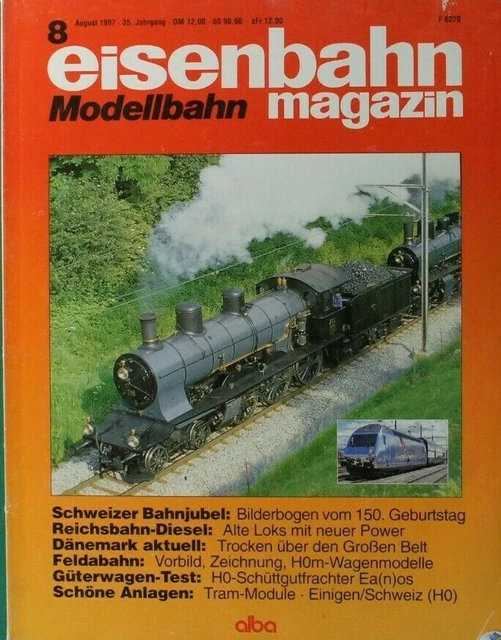 MAGAZINE FERROVIAIRE MODÉLISME ferroviaire 1997 8 B17760 EUR 2,50 ...