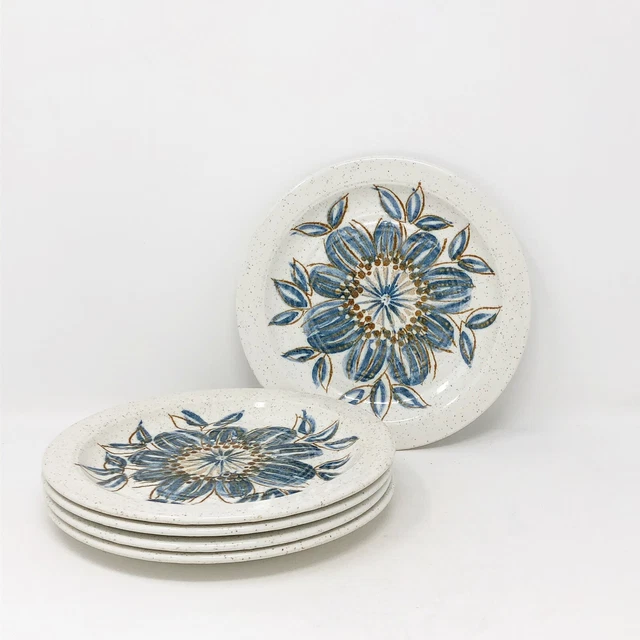 VINTAGE J & G Meakin Studio Stone Floral Delia Set Of 5 Bread & Butter ...