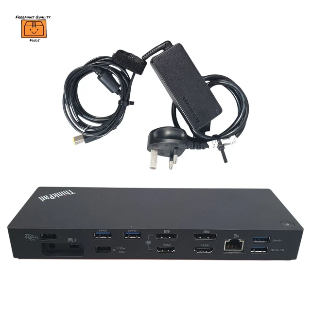 LENOVO THINKPAD THUNDERBOLT 3 Gen 2 Docking Station 135W Power Adapter ...