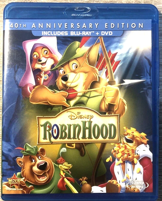 ROBIN HOOD BLURAY + Dvd, 1973 Disney, Robinhood 40th Anniversary TESTED ...