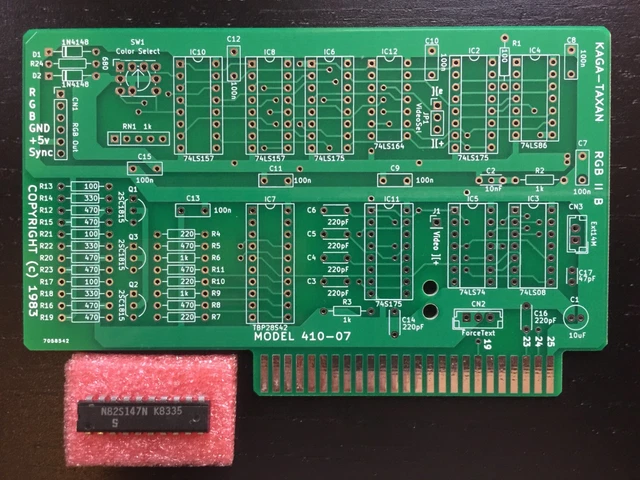 TAXAN RGB INTERFACE Card Replica for Apple II - PCB + ROM Only, works ...