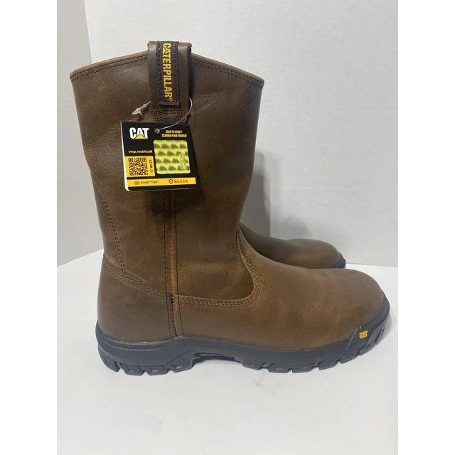 CATERPILLAR MEN'S DRAWBAR Pull-On Work Boots Soft Toe Size 8.5 NWT ...