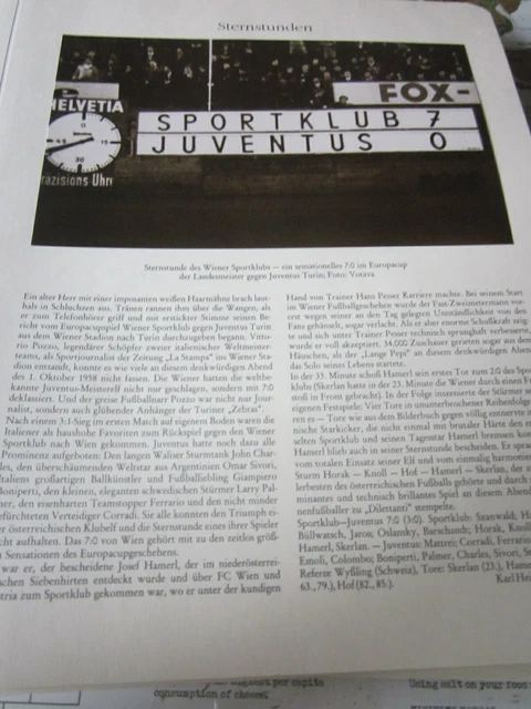 DAS ROT WISS Rote Sportarchiv 2033 Wiener Sportclub 7: 0 gegen Juventus Turin EUR 6,50 - PicClick DE