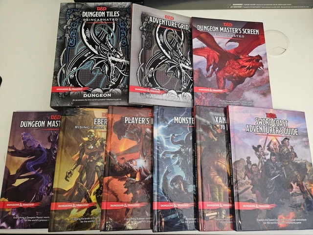 DUNGEONS AND DRAGONS DND 5E Guides Manual Dungeon Master Tiles Player ...