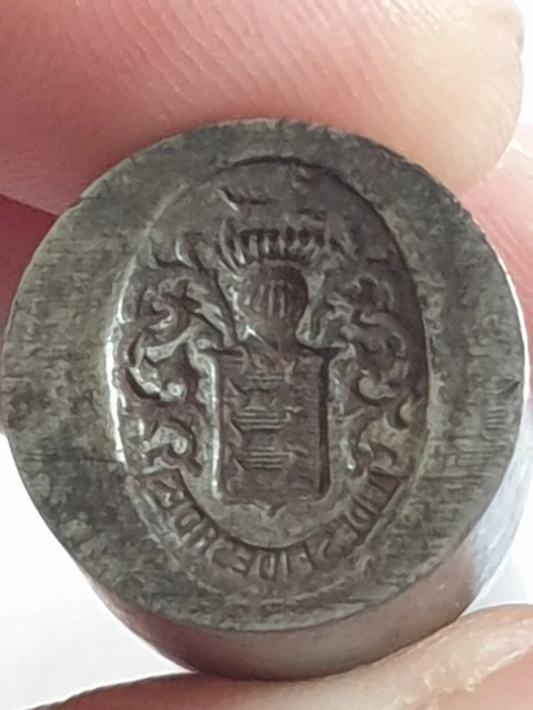 SCEAU CACHET ANCIEN & Armoiries Blason Maxime Art Heraldique Couronne ...