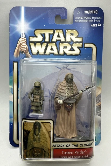 STAR WARS ATTACK of the Clones TUSKEN RAIDER femme avec enfant Tusken ...