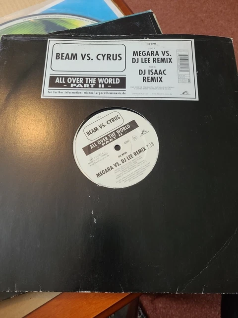 BEAM VS CYRUS - All Over The World - 12" DJ Isaac/Megara Vs DJ Lee - EX ...