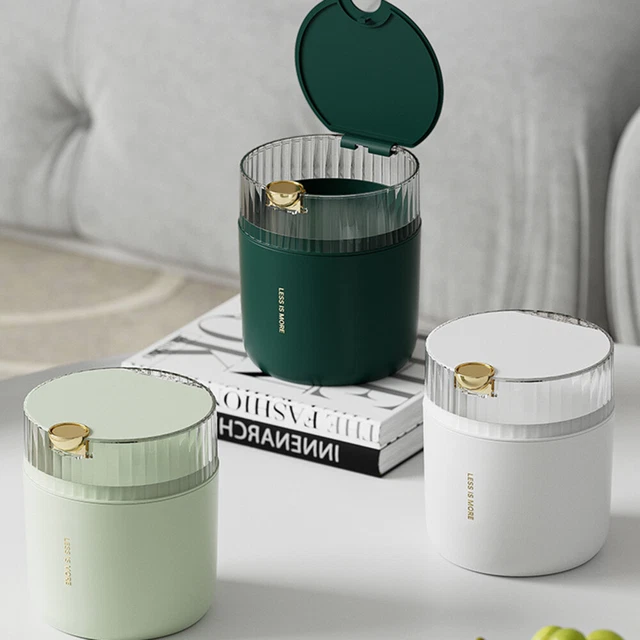 PORTABLE MINI WASTE Bin Trash Can Desktop Garbage Basket with 1 Roll ...