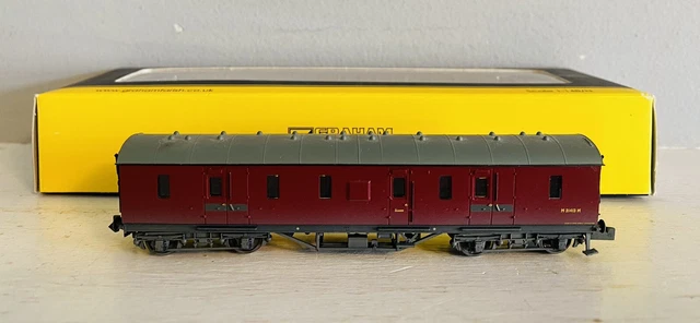GRAHAM FARISH N Gauge 374-887 LMS 50ft Full Brake BR Crimson ...
