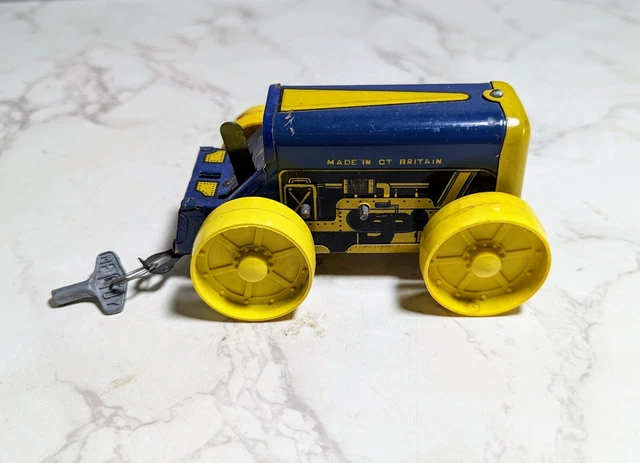 VINTAGE TINPLATE METTOY Tractor Wind Up Tin With Key £19.99 - PicClick UK