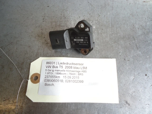 MAP AIR INTAKE sensor VW Bus T5 038906051B 1.9TDi 75kW BRS 86001 £37.20 ...