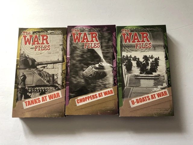 LOT OF 3 The War Files VHS Tapes Tanks Choppers U-Boats At War Madacy ...