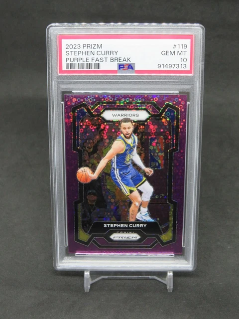 2023-24 PANINI PRIZM Stephen Curry Fast Break Viola/75 Psa 10 Warriors ...