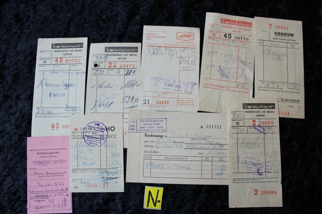 DOCUMENTS RARES FACTURES et reçus consommateur grand magasin de Brühl ...