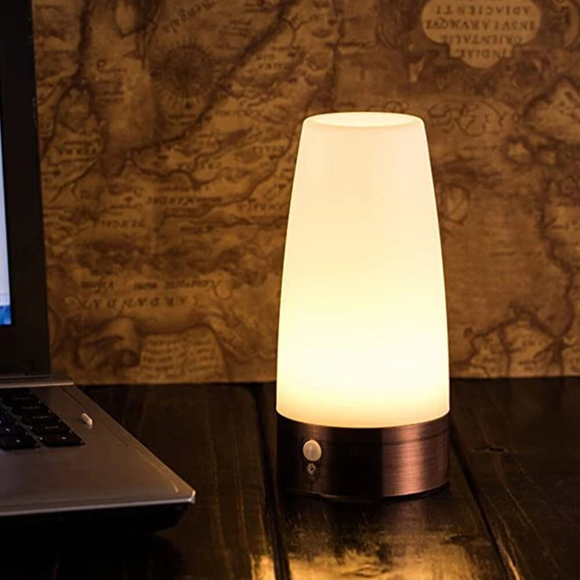 BATTERY POWERED NIGHT Light Small Bedside Lamp Motion Sensor £11.88 ...