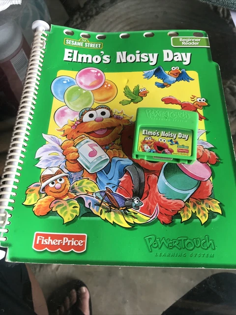 FISHER PRICE ELMO’S Noisy Day Power Touch Book and Cartridge Reading 3 ...