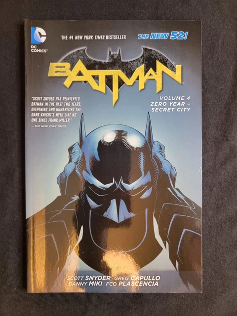 BATMAN VOLUME 4 Zero Year Secret City (2014) TPB New 52 DC Comics 3rd ...