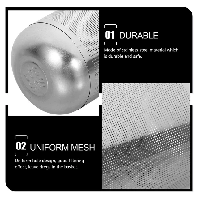 HOUSEHOLD TEA STRAINER Loose Infuser Stainless Steel Reusable Filter ...