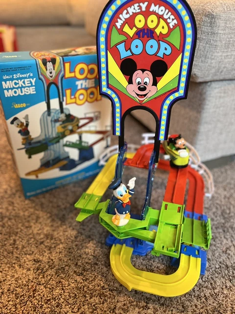 VINTAGE WALT DISNEYS Mickey Mouse Loop the Loop Roller Coaster Play set ...
