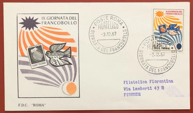 ITALIA - FDC - 1967 - 9ª giornata del francobollo EUR 1,49 - PicClick IT