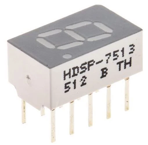 BROADCOM HDSP-7513 7-SEGMENT LED Display, CC Red 1 mcd RH DP 7.6mm £5. ...